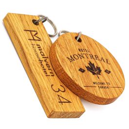 British-Made Wooden Keyrings | Engraved With Custom Designs