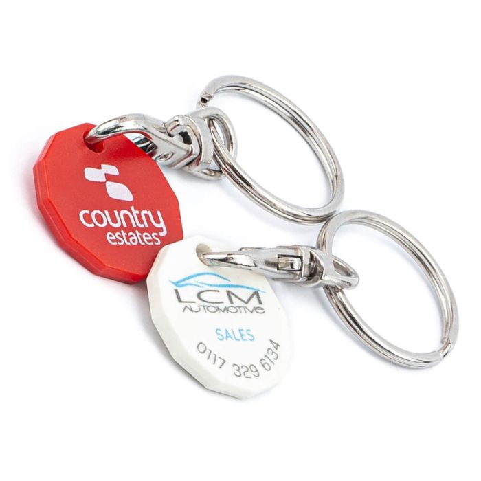 Branded Eco Trolley Keyrings - Recycled & Biodegradable