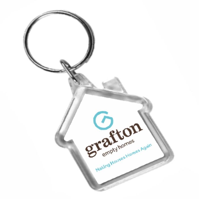 Mini-House Shaped Keyring | Custom Printed With Your Logos