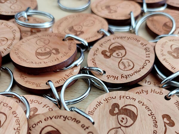 Sylvan Laser Cut Wooden Keyrings | Engraved With Your Logo